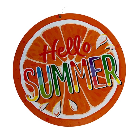 Hobby Lobby | Wall Decor | Fruit Plaque Decor Orange Hello Summer ...